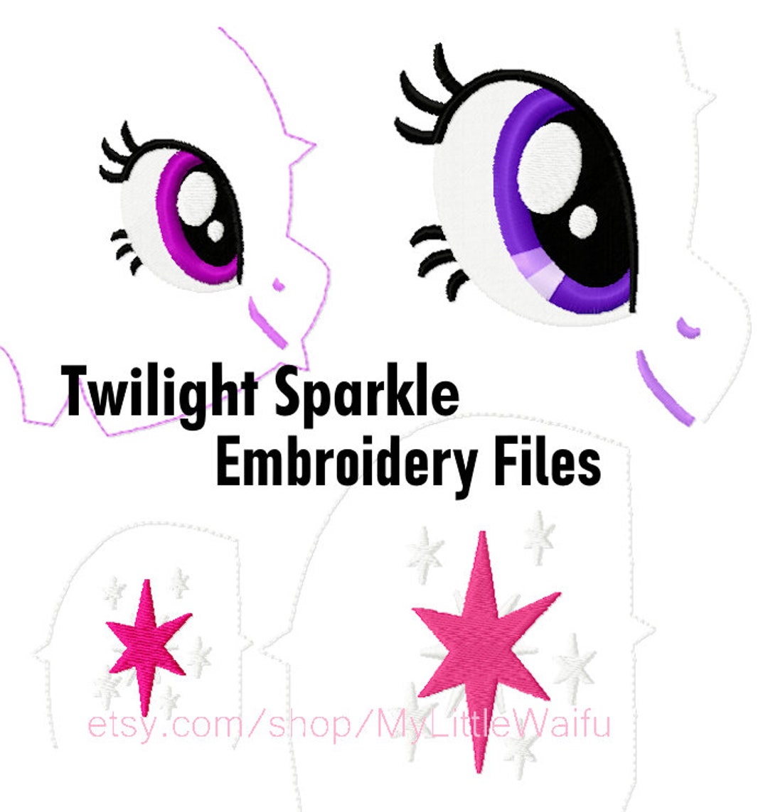 DIY Twilight Sparkle Eye and Cutie Mark Beanie and Large Embroidery ...