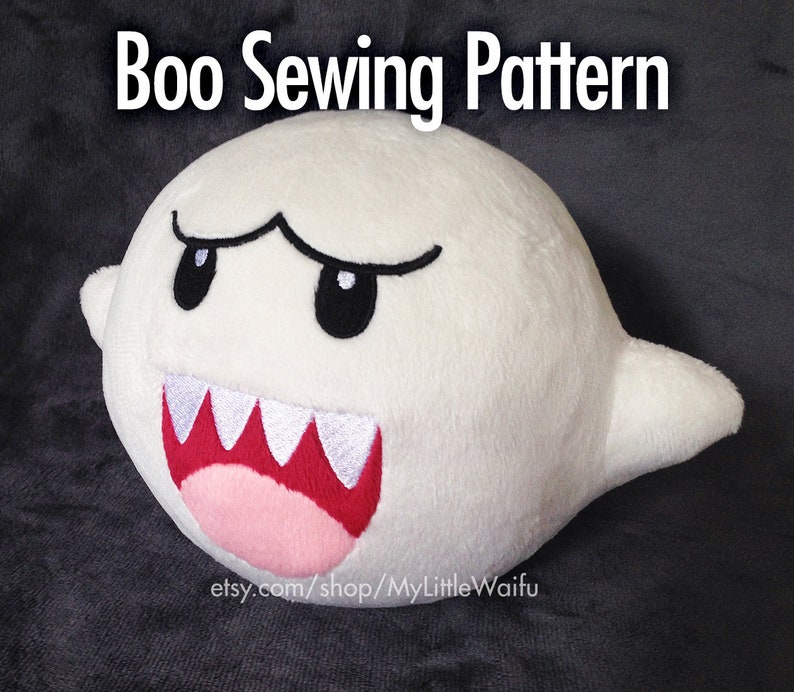 DIY Super Mario Boo Plush Sewing Pattern 6in Size BEGINNER - Etsy Canada