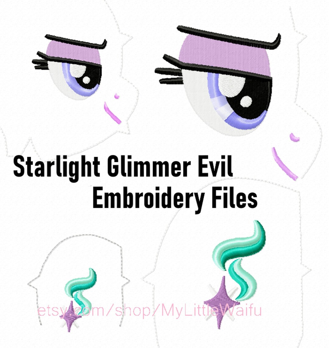 DIY Starlight Glimmer Evil Eye and Cutie Mark Beanie and Large ...