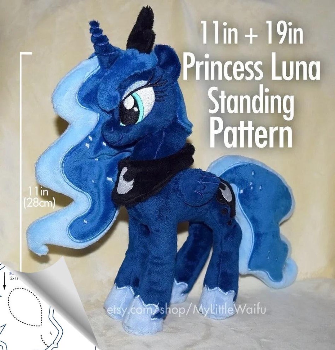 DIY Princess Luna Pony Plush Sewing Pattern - 2 Sizes - Large (19") and ...