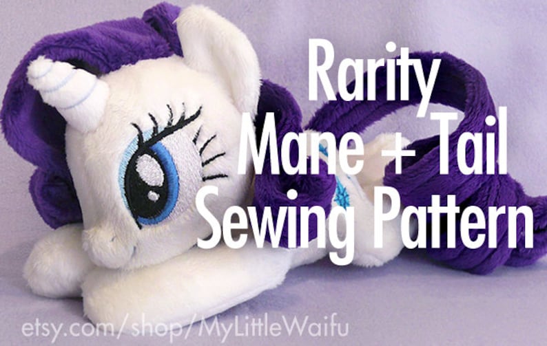 Rarity Mane + Tail Sewing Pattern - Etsy