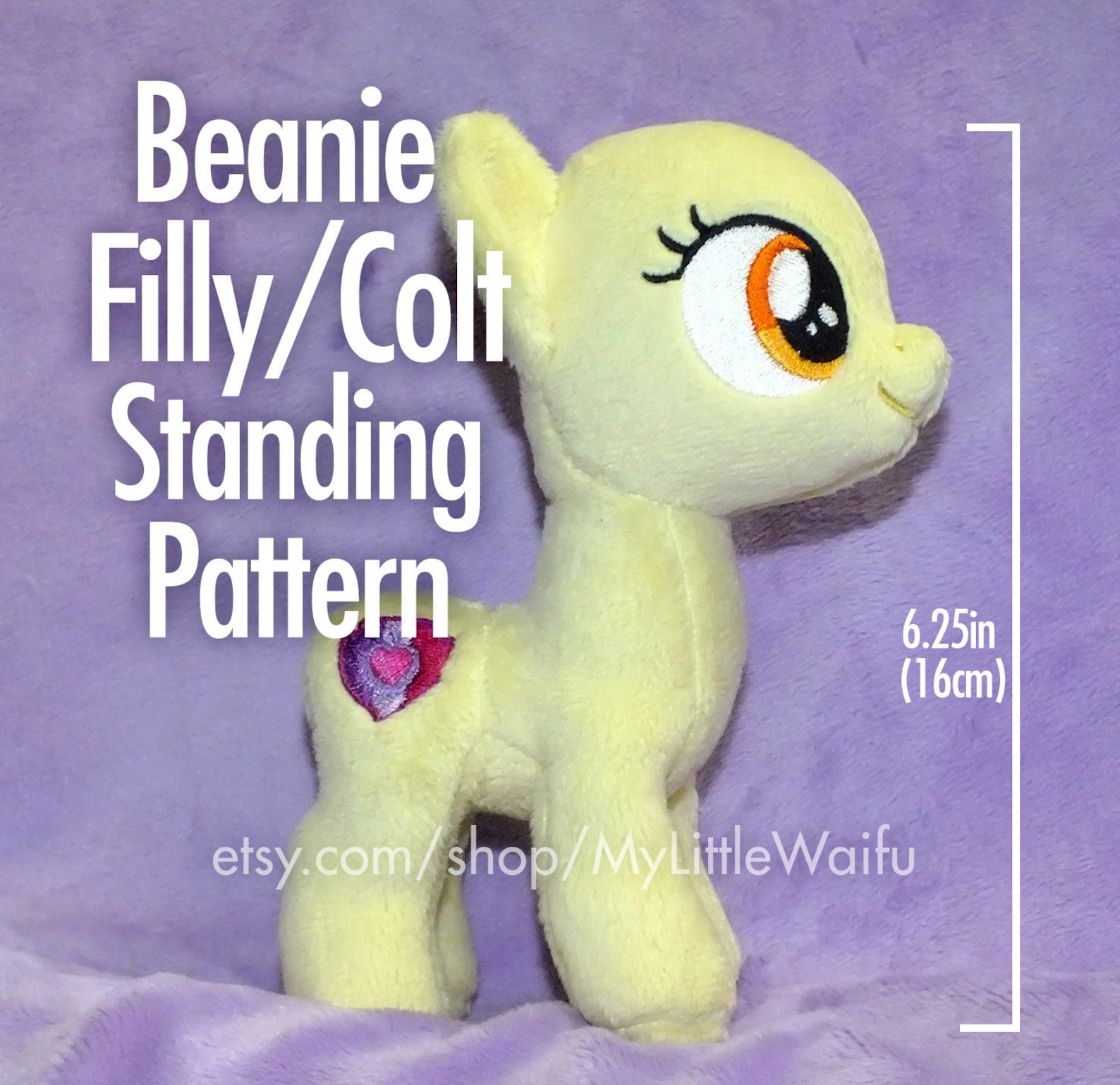 DIY Filly/colt Pony - Plush Sewing Pattern - 2 Sizes Large(10in ...