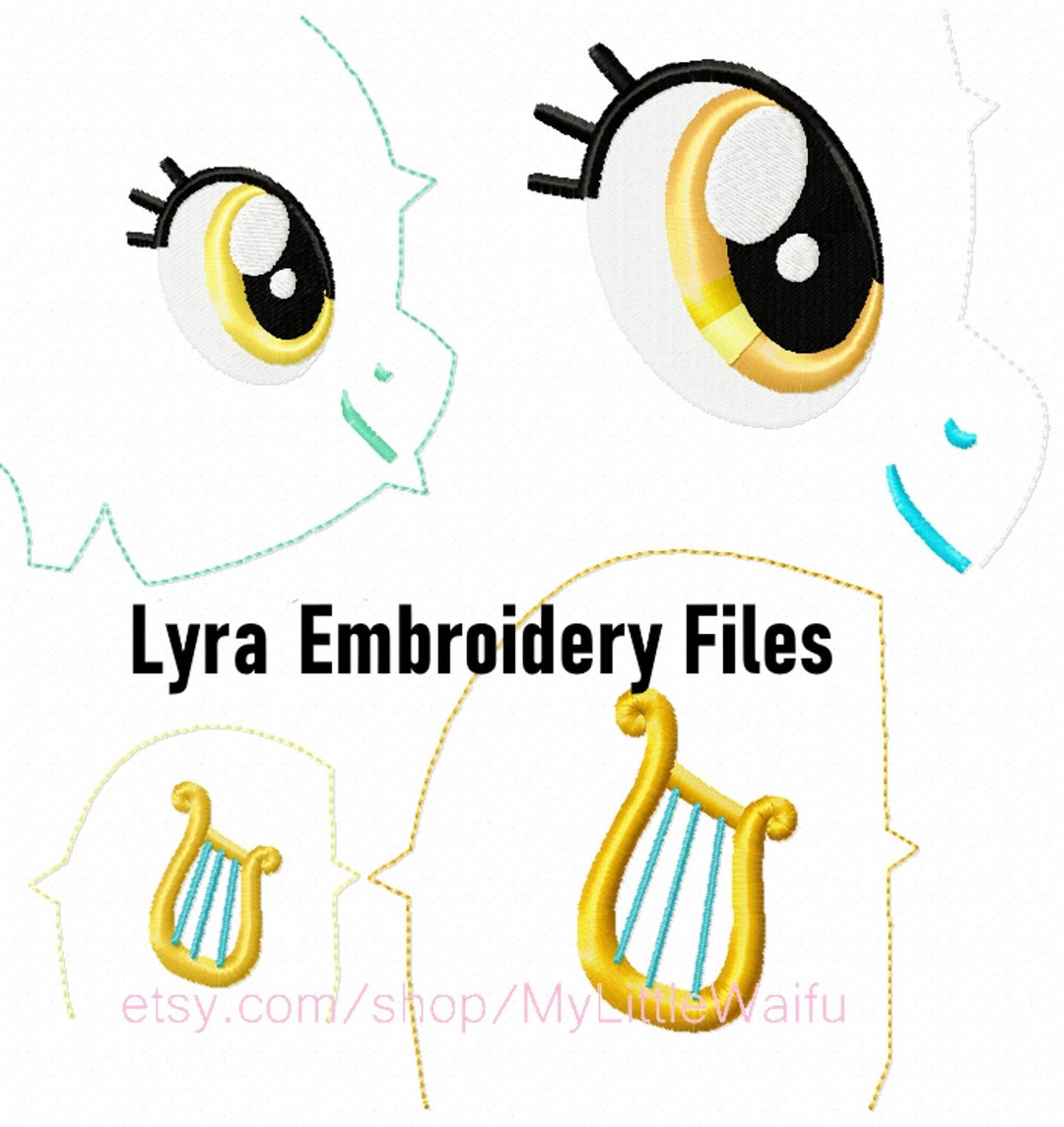 DIY Lyra Eye and Cutie Mark Beanie and Large Embriodery Machine Files ...