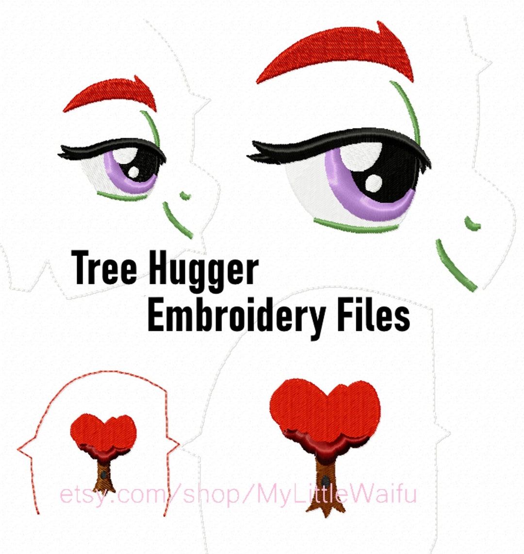 DIY Tree Hugger Eye and Cutie Mark Beanie and Large Embriodery Machine ...