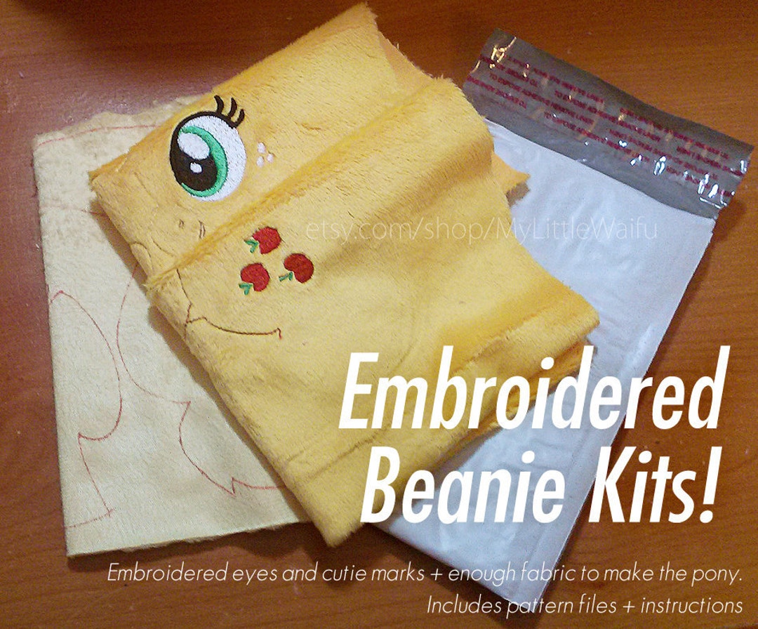 DIY Embroidered Beanie Plush Kit - Mare/stallion Pony, Unicorn ...