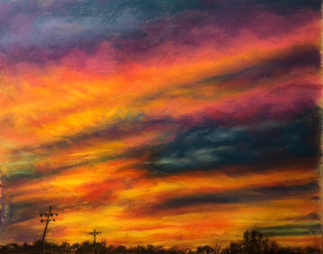 Hawk Sky, a Chalk Pastel Original Drawing, Image Taken by Yours Truly ...