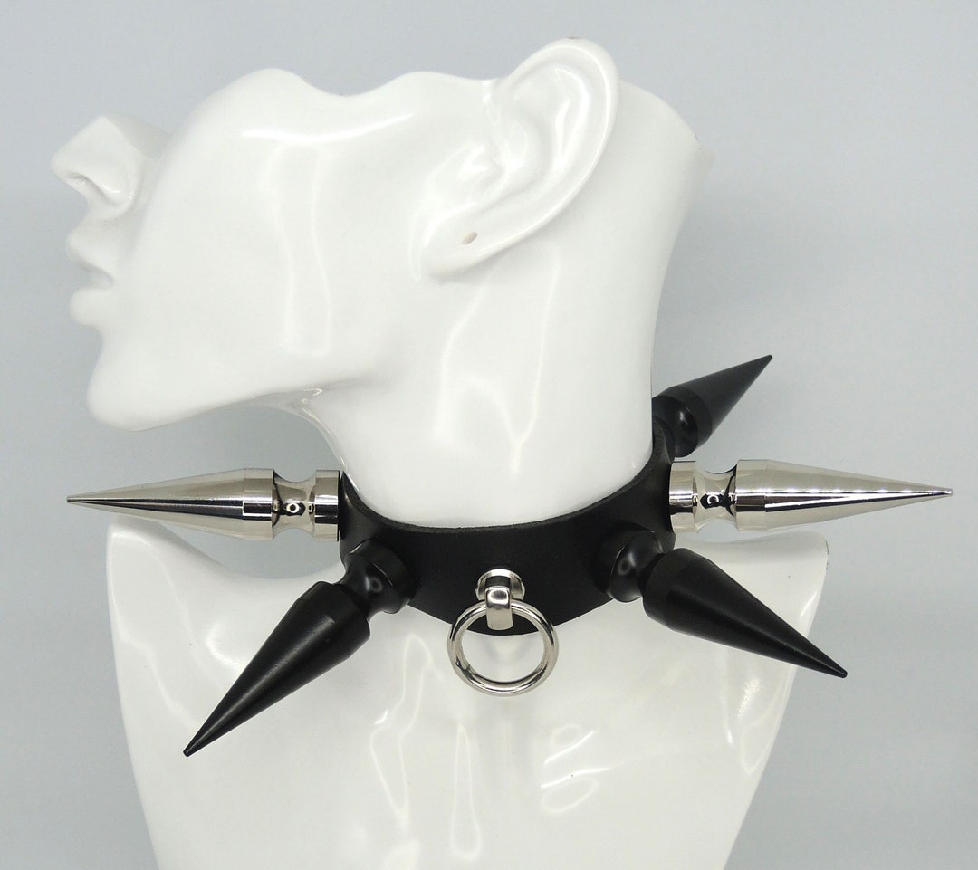 Black and Silver Killer Collar - Etsy