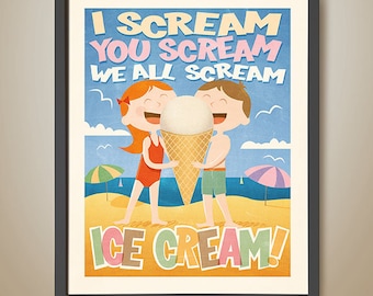 I Scream You Scream We All Scream for Ice Cream Decor - Etsy