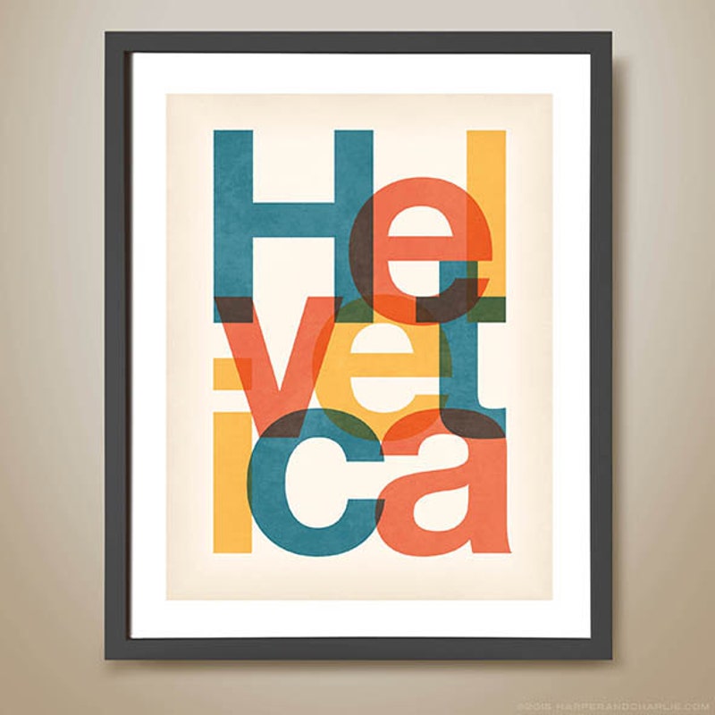 Typeface Poster - Etsy