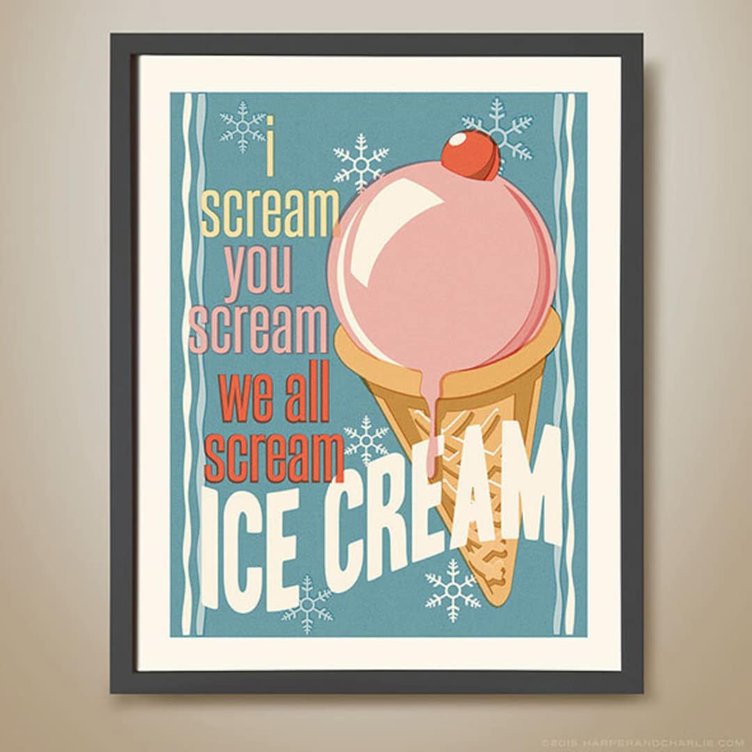 We All Scream ICE CREAM. Ice Cream. Ice Cream Cone. Gelati. Cherry ...