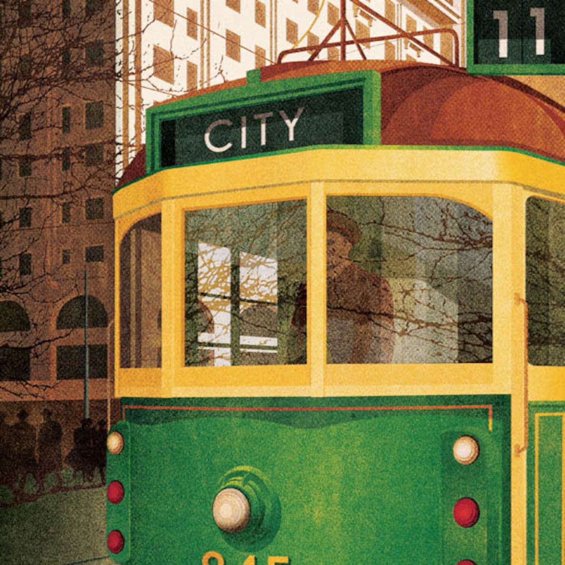 Melbourne Tram Print W Class Tram Melbourne Art Melbourne - Etsy Australia