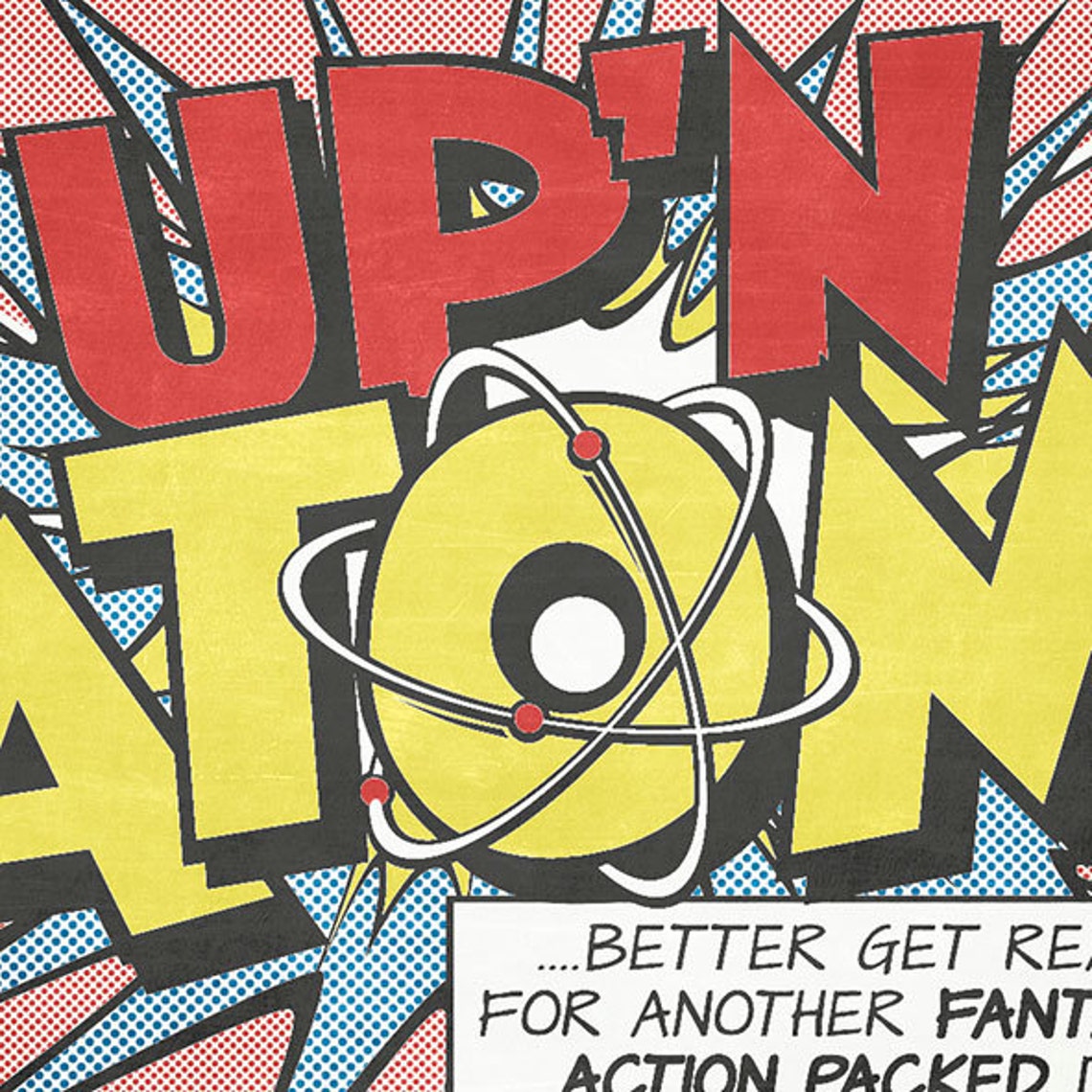 UP'N ATOM. Atomic. Lichenstein. Pop Art. Cartoon. Bedroom - Etsy