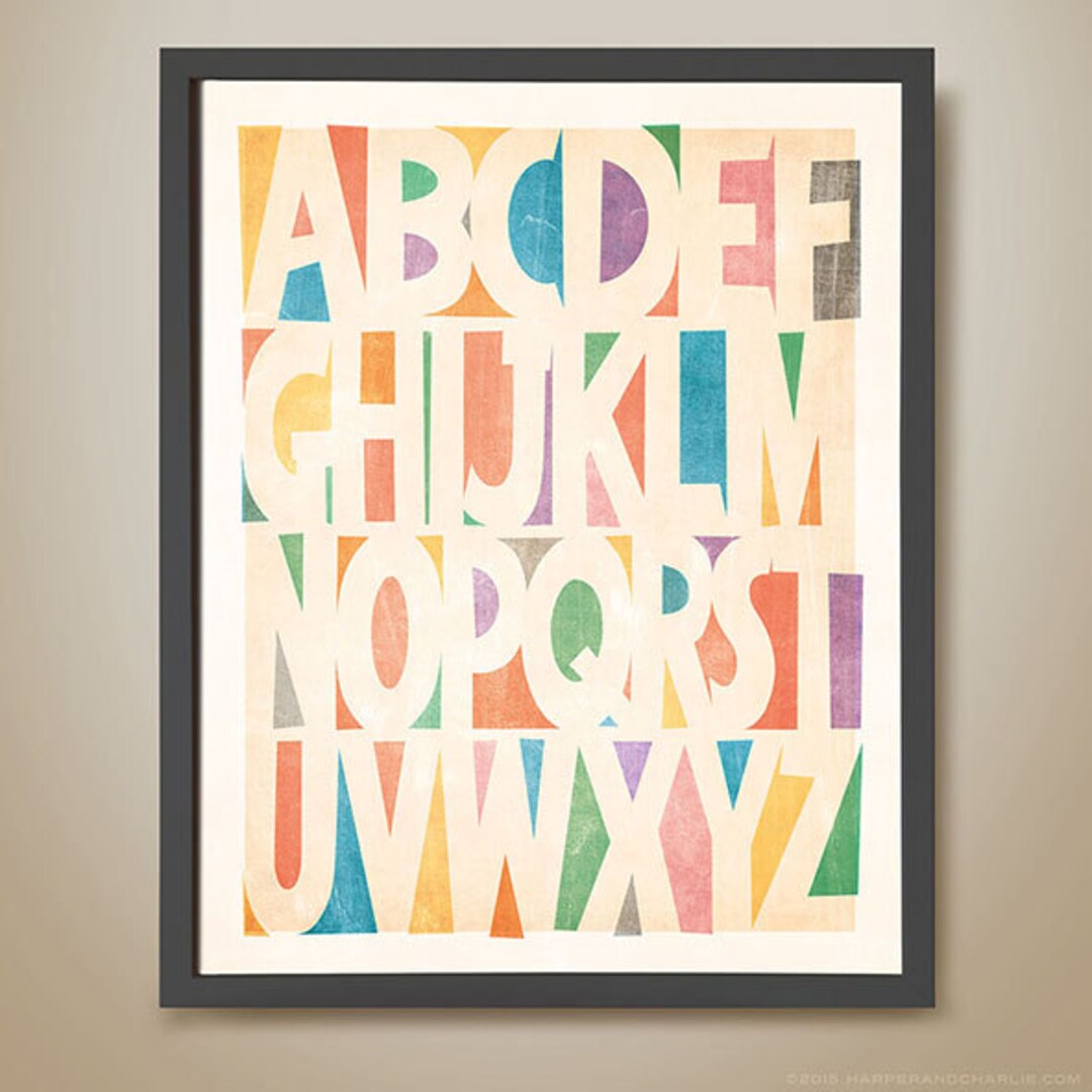 Block Print Alphabet - Etsy