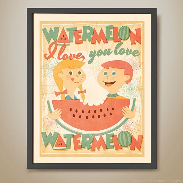 WATERMELON I Love, You Love WATERMELON - Etsy