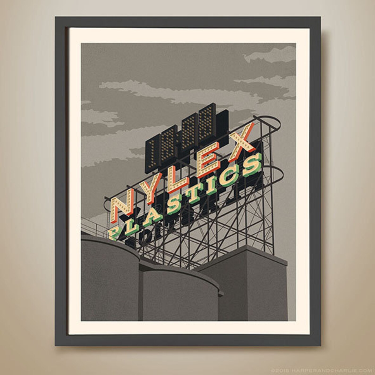 The NYLEX PLASTICS sign Richmond. Melbourne Print. Retro | Etsy