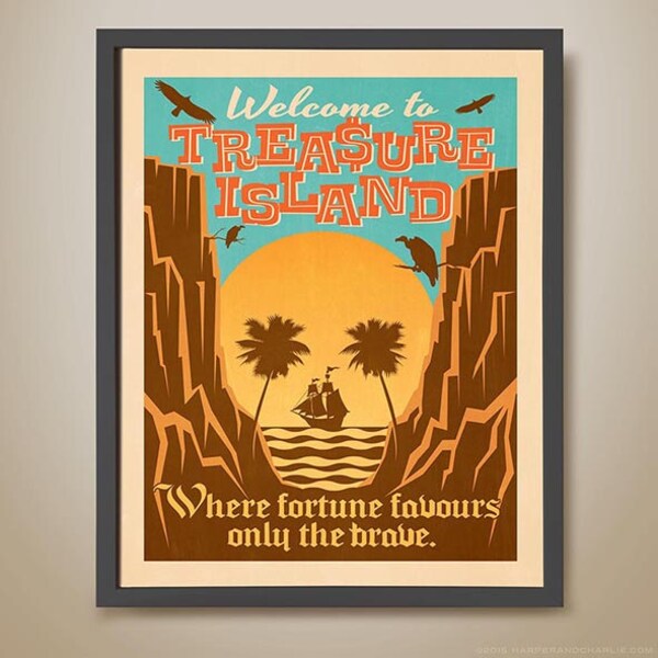 Treasure Island Poster - Etsy