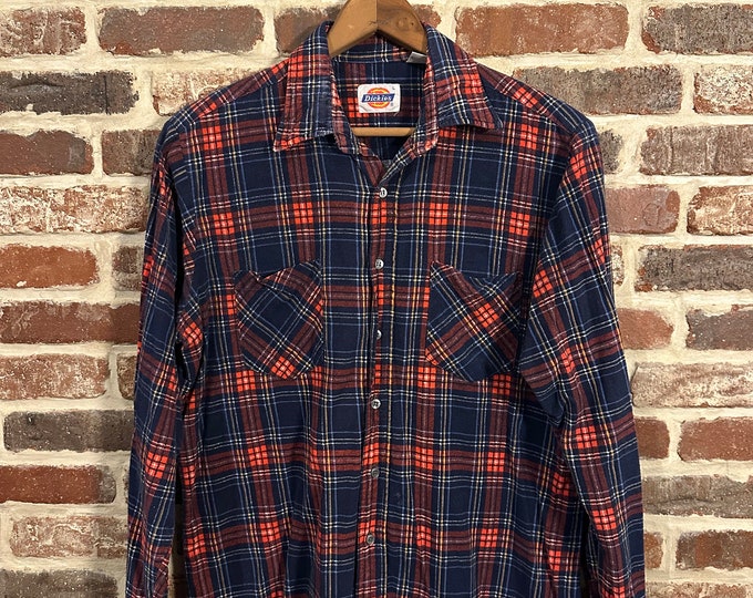 Vintage Dickies Work Flannel 90’s Red Flannel - Etsy