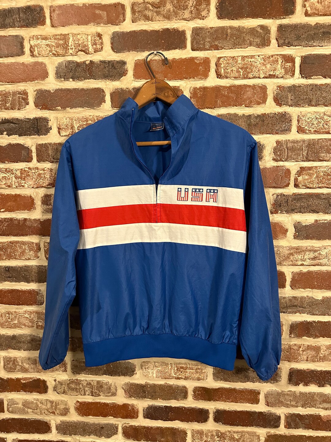 Vintage Blue USA Jacket by Mcgregor Size Medium Made in USA - Etsy