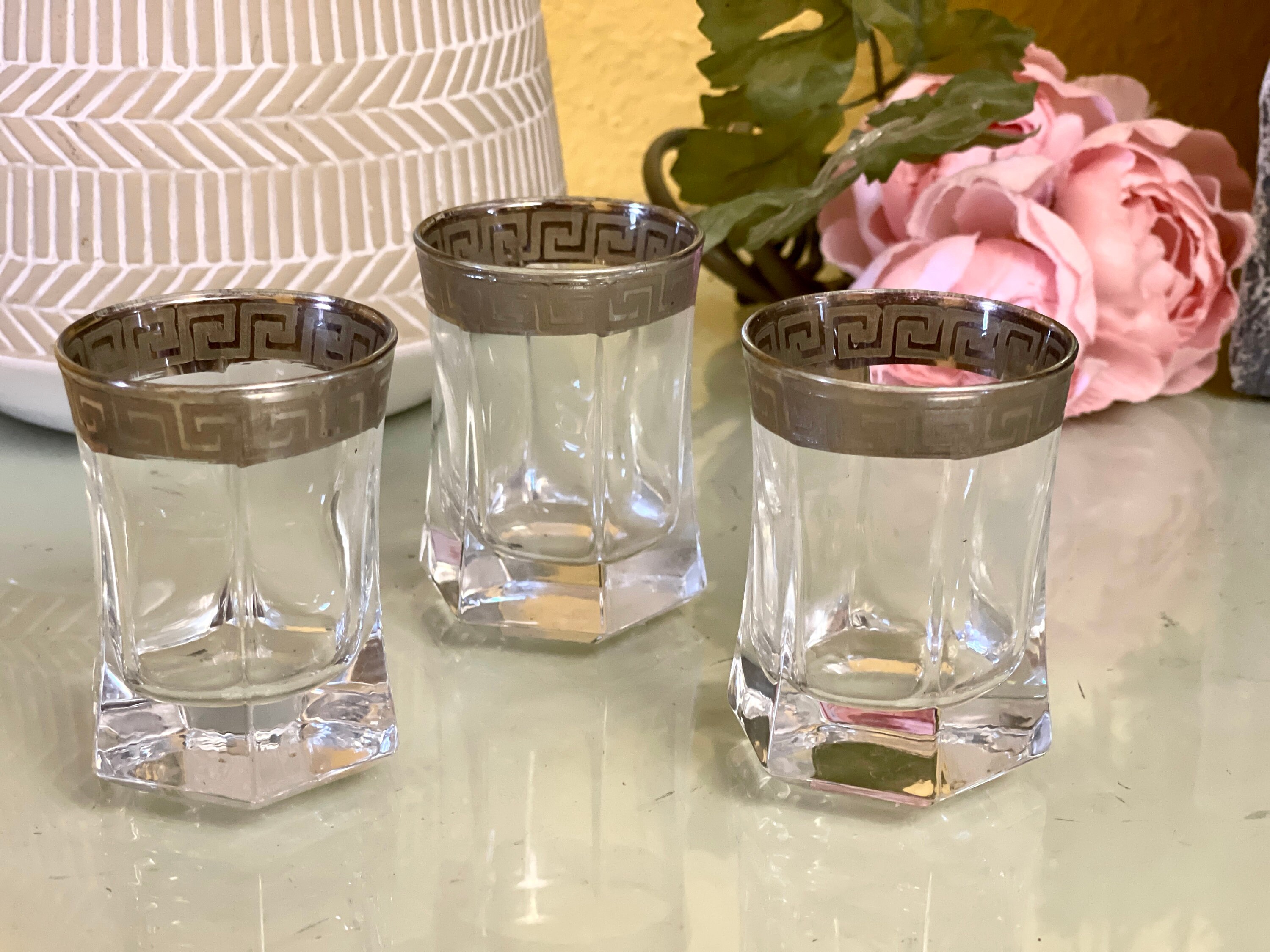 Crystal Shot Glass Tequila Shooters Vodka Retro Barware Liquor Alcohol ...