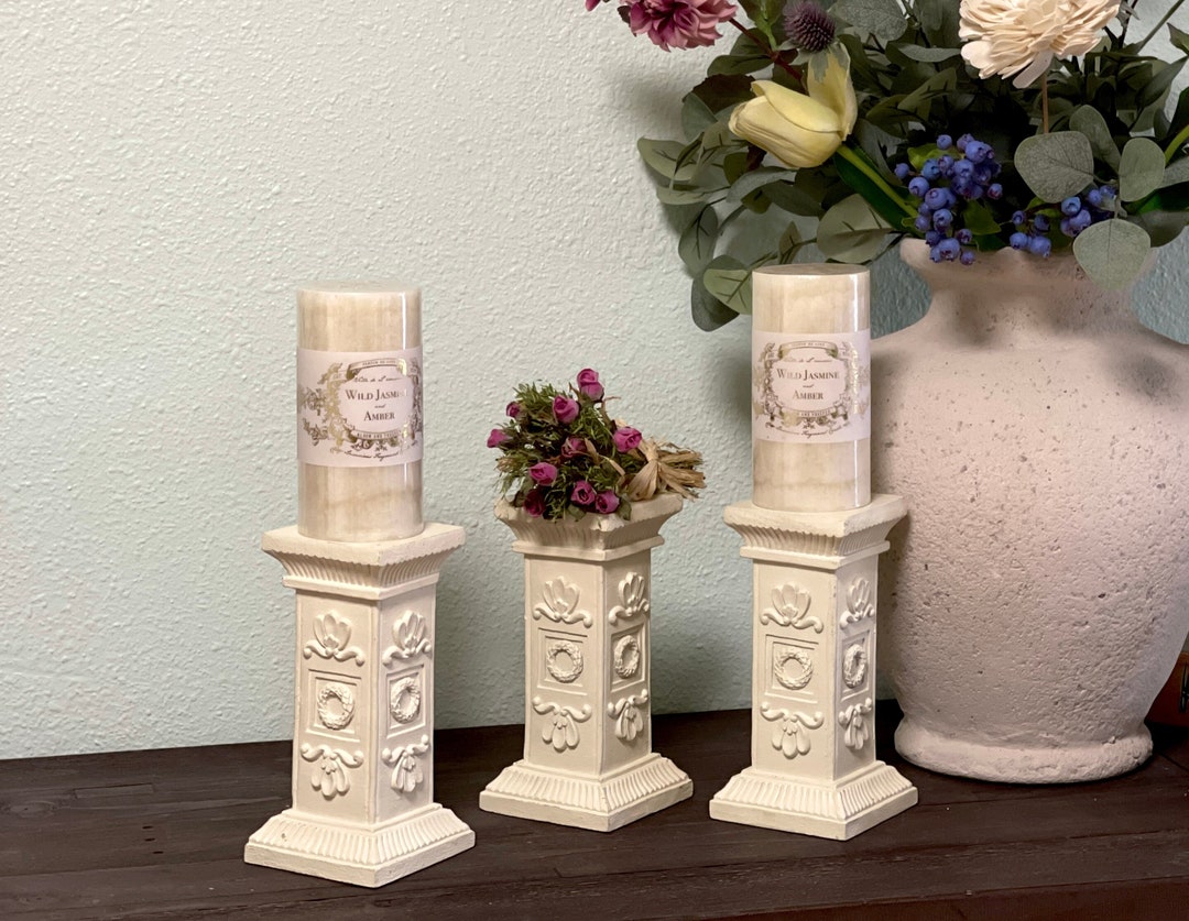 Roman Column Decor Pilar Candle Holders Platter Pedestal Serving Dish ...