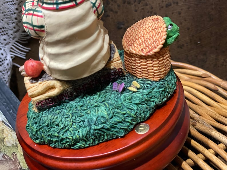 Fishing Teddy Bear Figurines Shelf Decor Animal Statue Boy - Etsy