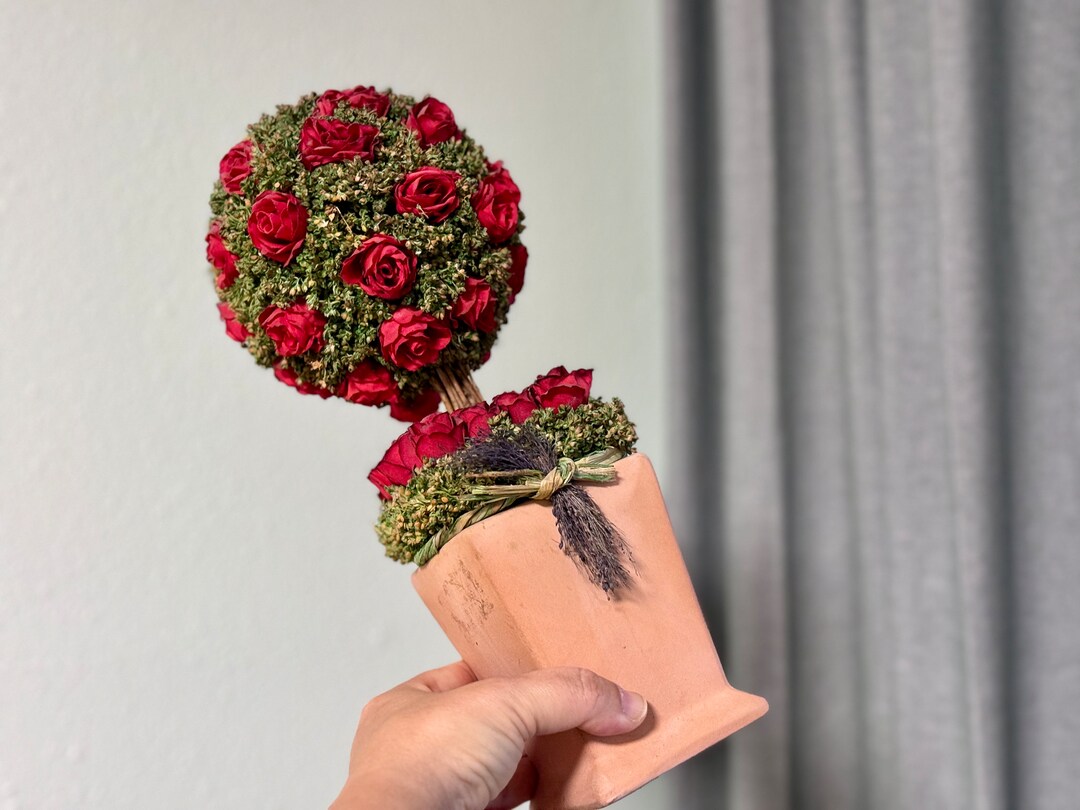 Red Rose Topiary Centerpiece Wedding Decor Event Table Bride Room ...