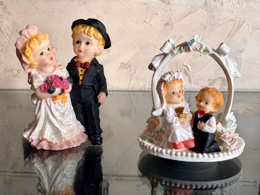 Bride Groom Statue Couple Figurine Wedding Favor Cake Topper Decor ...