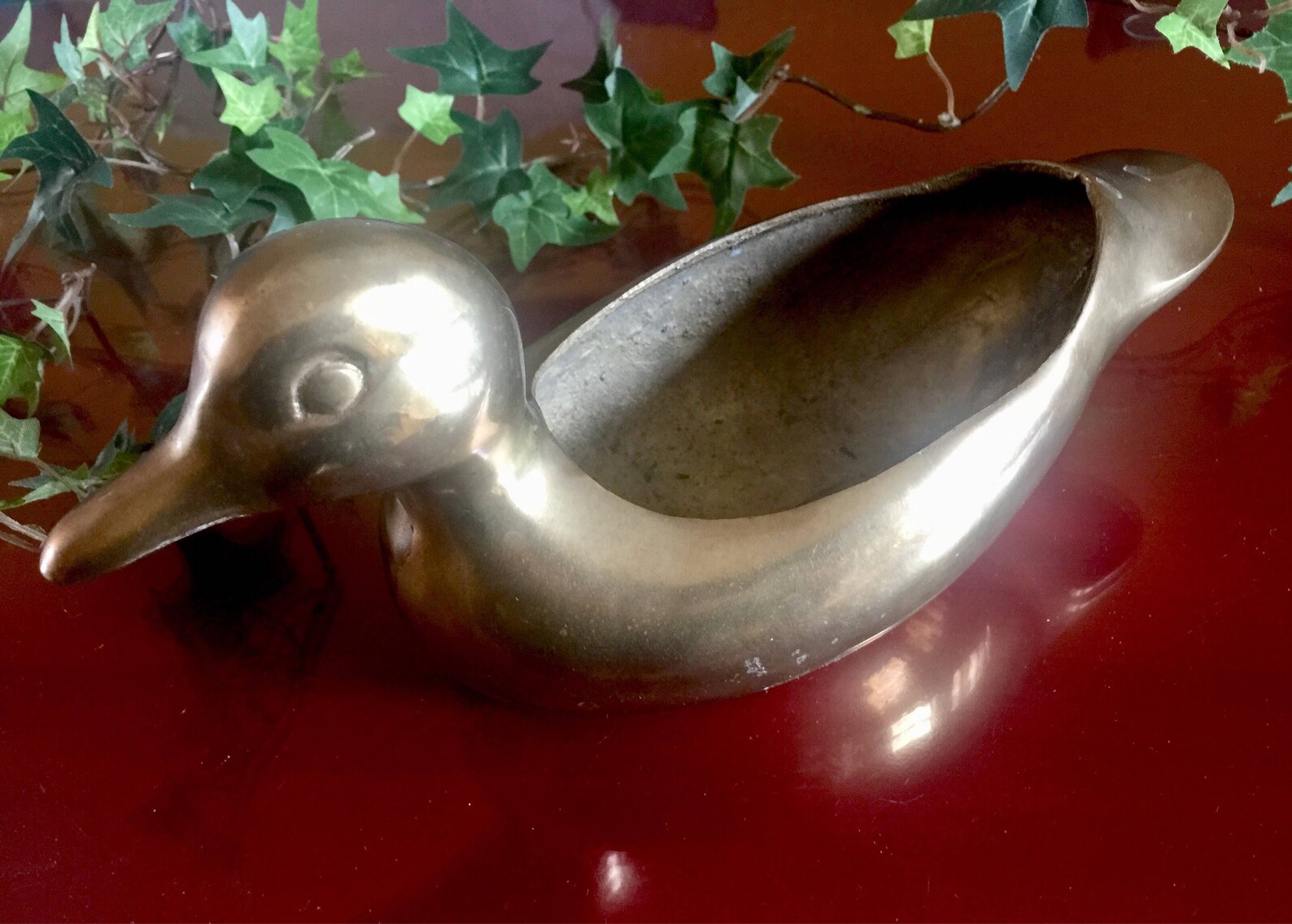 Solid Brass Duck Bowl Large Candy Dish Bathroom Vanity Decor | Etsy