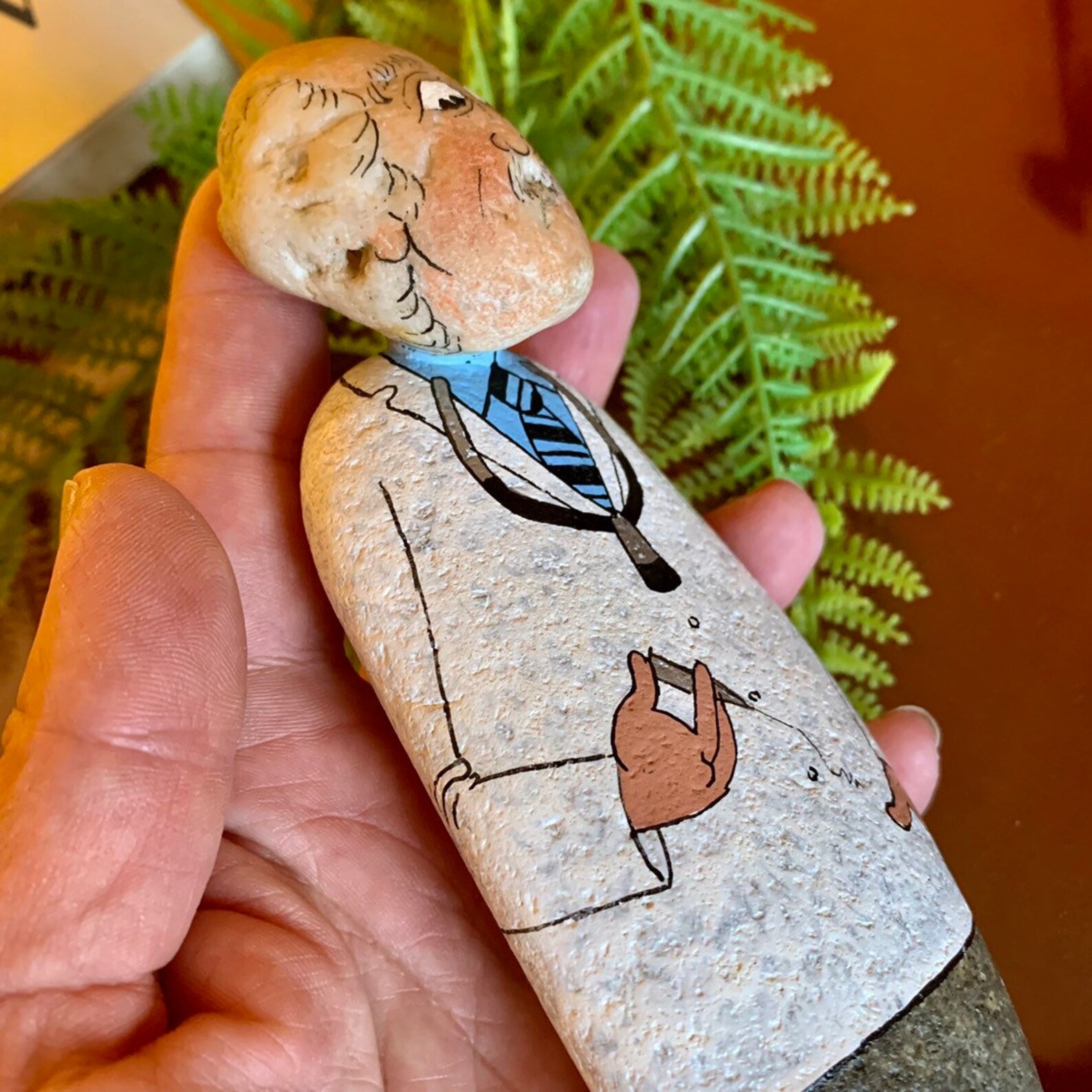Doctor Figurine Pebble Art Stone Statue Physician Office Desk - Etsy