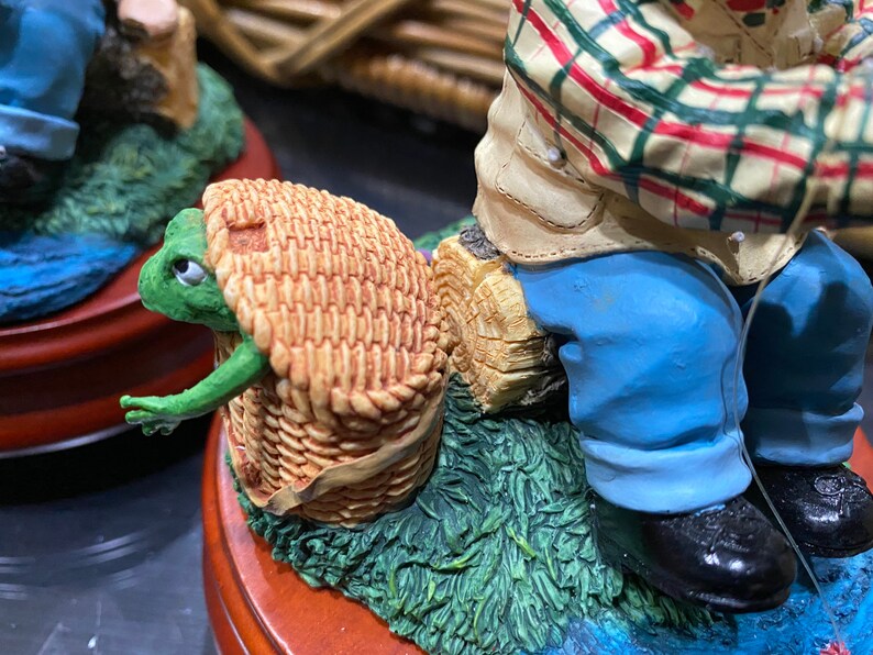 Fishing Teddy Bear Figurines Shelf Decor Animal Statue Boy - Etsy