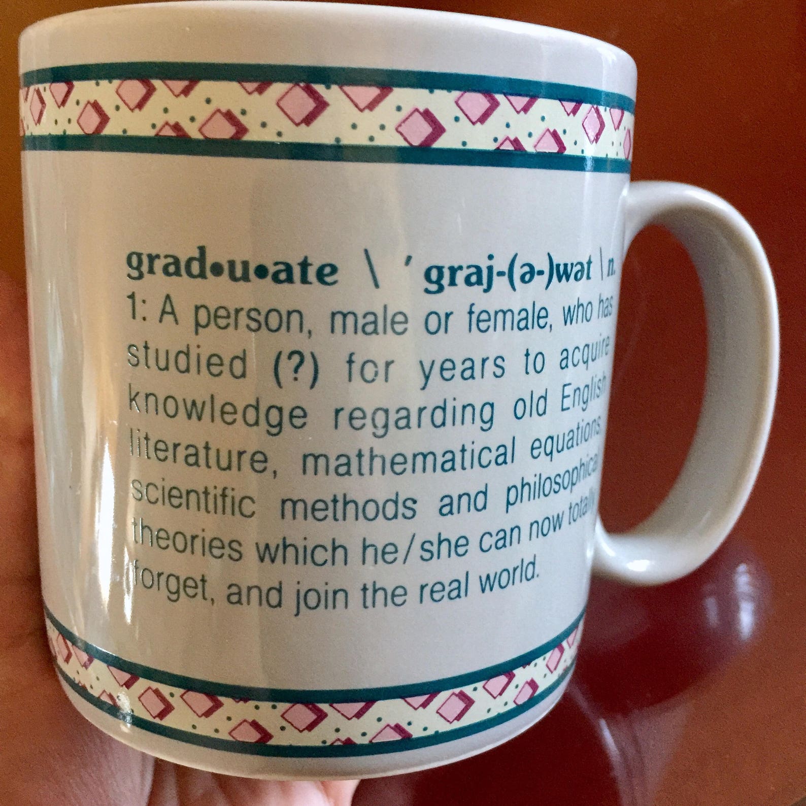 Graduation Coffee Mug Ceramic Inspiring Quote Definition Student ...