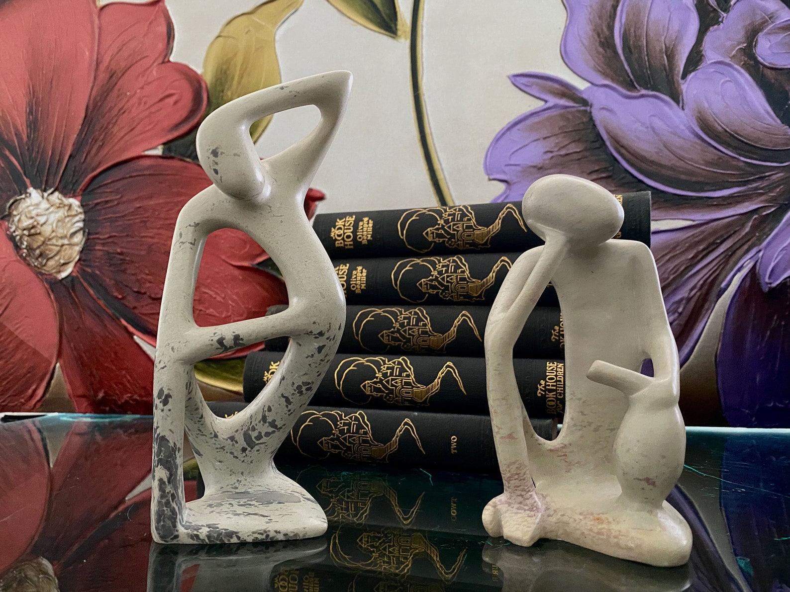 The Thinker Statue Stone Figurine African Soapstone Abstract | Etsy