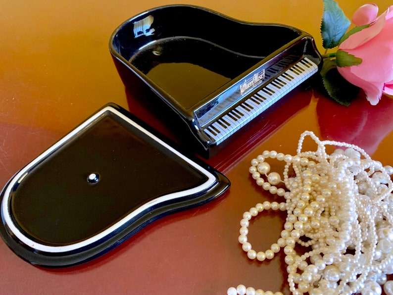 Grand Piano Trinket Box Ring Jewelry Holder Black White - Etsy