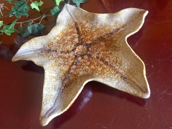 Starfish Plate Seafood Serving Ceramic Nautical Candleholder | Etsy