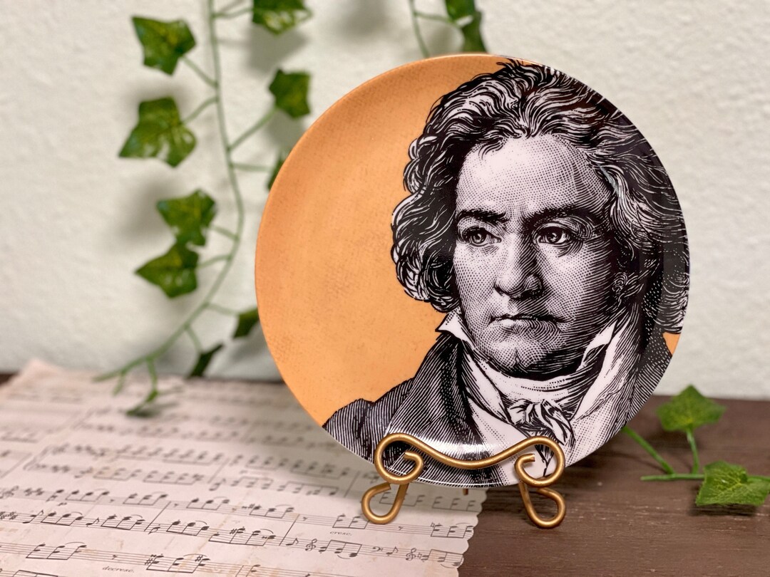 Beethoven Plate Composer Art Portrait German Classical Music Teacher ...