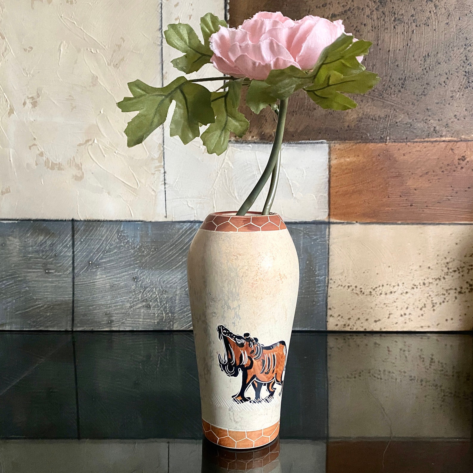 Safari Animal Bud Vases Soapstone Handmade African Art Decor Giraffe ...