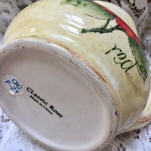 Red Rose Pitcher Porcelain Creamer Carafe Barware Jug Shabby Chic ...