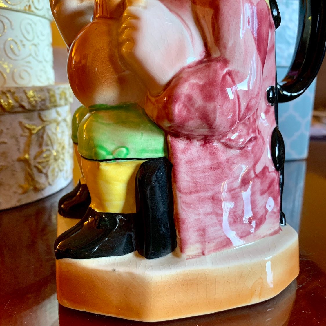 Pitcher Colonial Toby Jug Porcelain Vase Figurine 1950s | Etsy