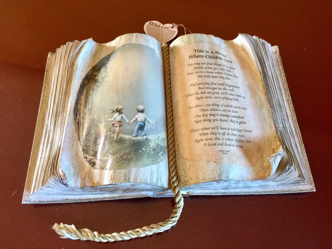 Rare Kids Book Poem Shelf Sculpture Collection Preserved Statue Vanity ...