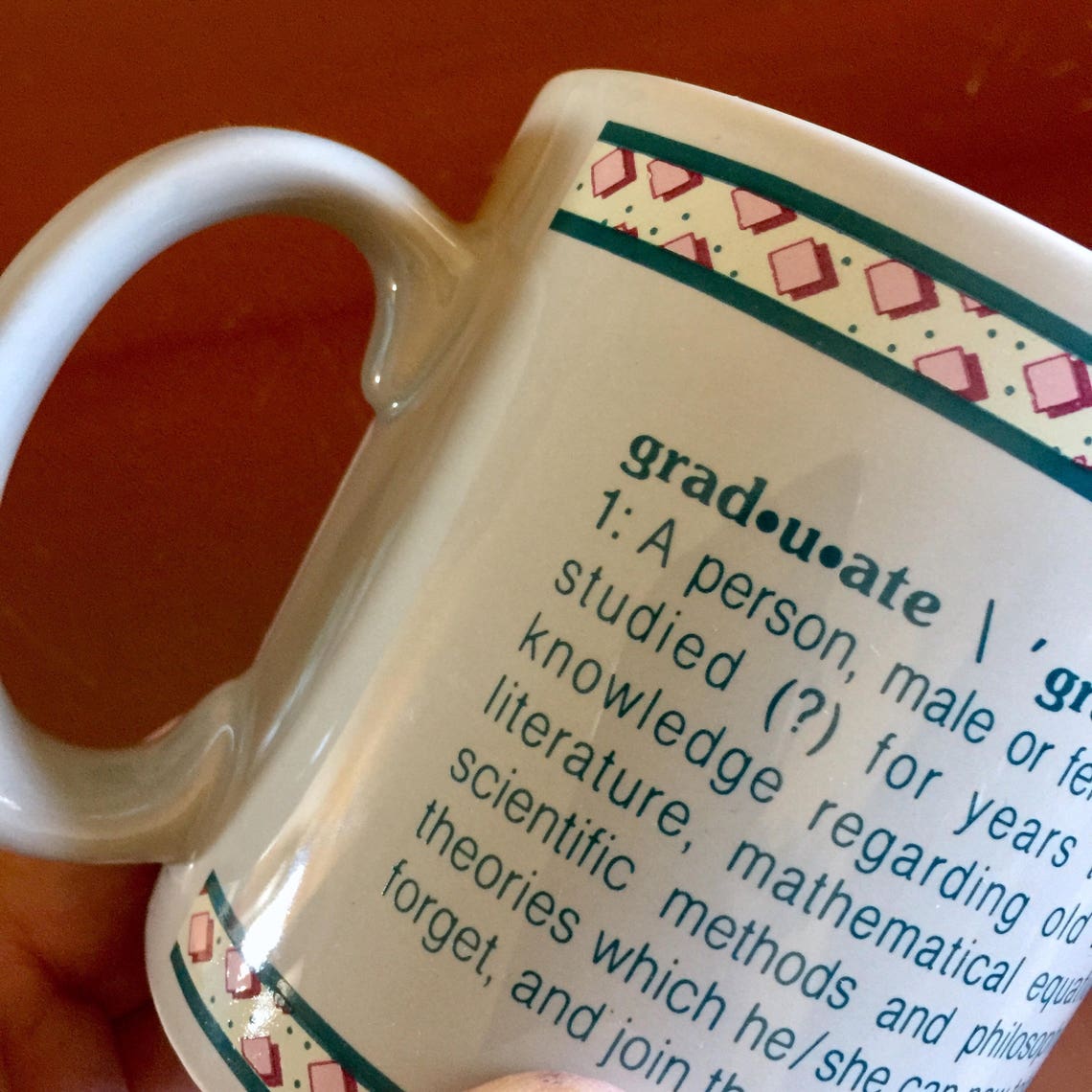 Graduation Coffee Mug Ceramic Inspiring Quote Definition Student ...