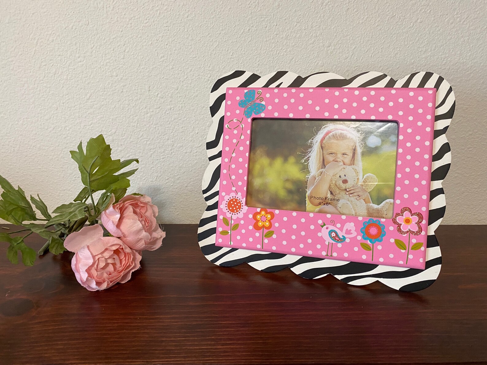 Pink Picture Frames Kids Girls Baby Shower Tabletop Photo Wall - Etsy