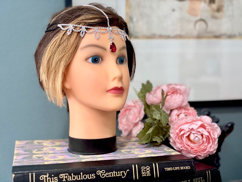 Rhinestone Head Chain Tiara Wedding Headpiece Fairy Headband Etsy
