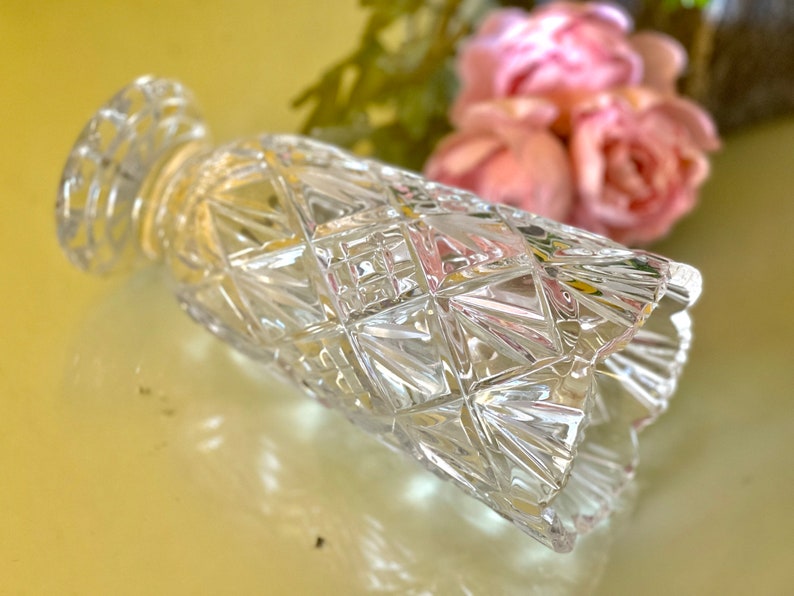 Russian Crystal Flower Vase Footed Soviet Era USSR Glass - Etsy