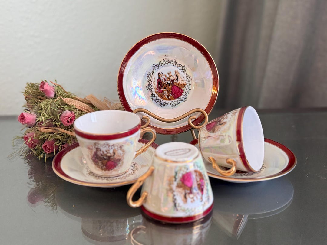 Victorian French Coffee Cups Demitasse Espresso Fragonard Rococo ...