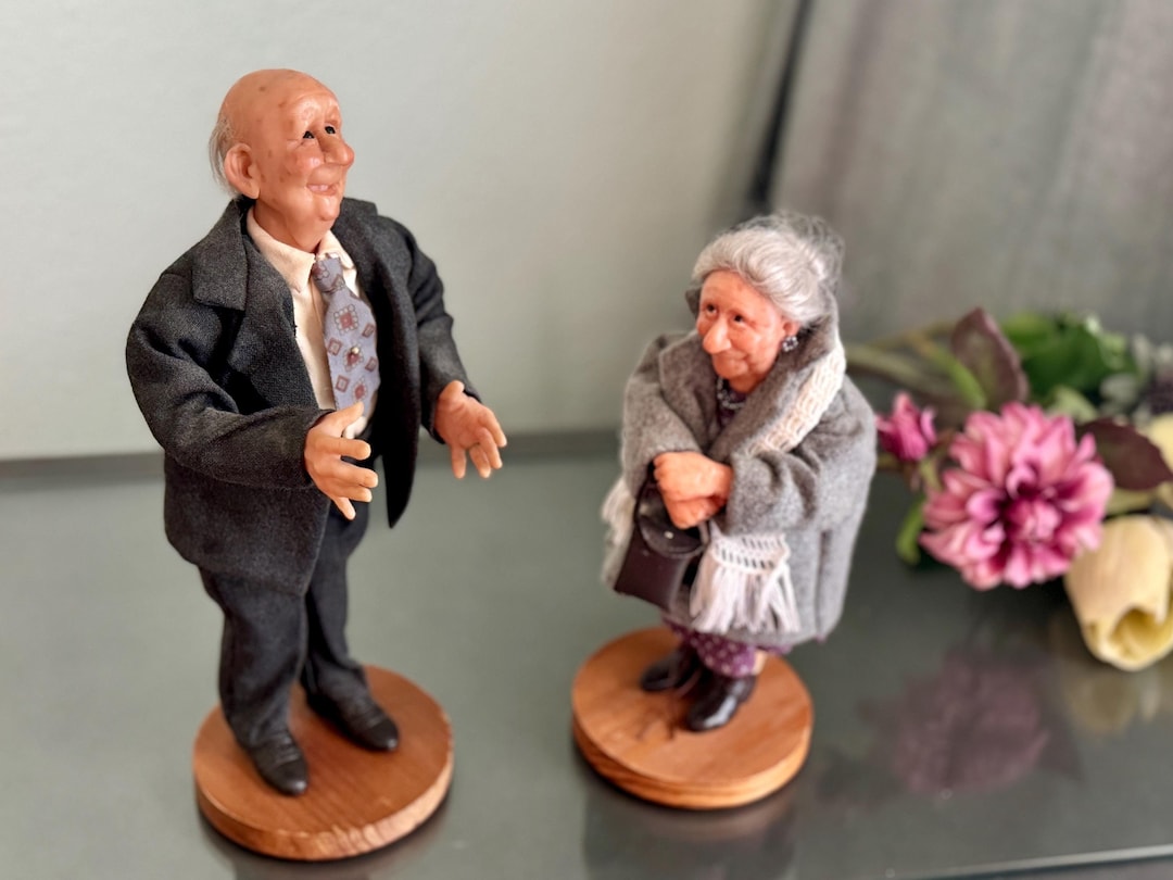 Grandparents Elderly Couple Doll Richard Simmons Uncle Aunt Gift ...