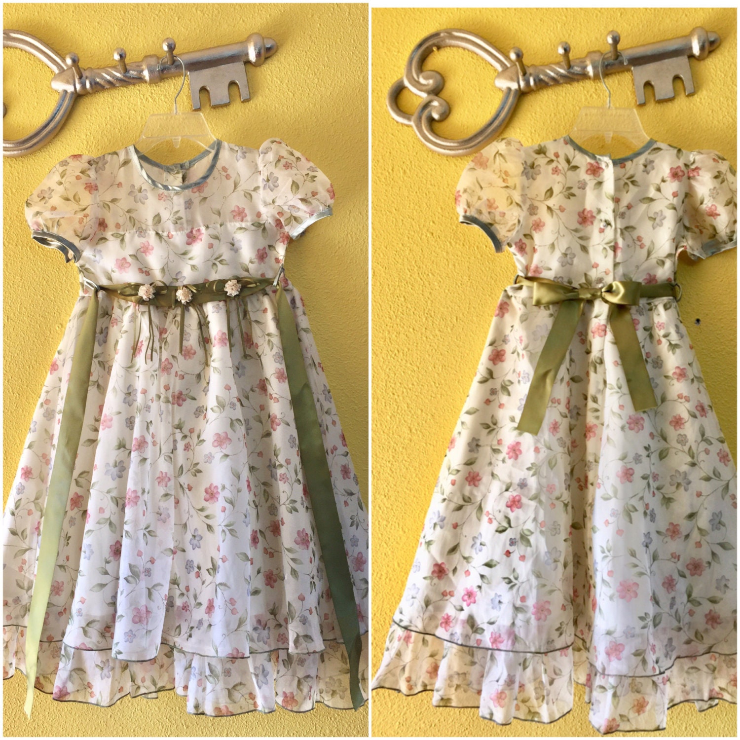 Pastel Flower Girl Dress Formal Easter Garden Fairy | Etsy