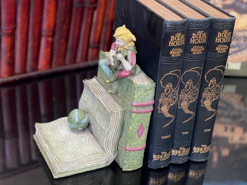 Jester Bookend Library Shelf Decor Statue Rustic Renaissance | Etsy