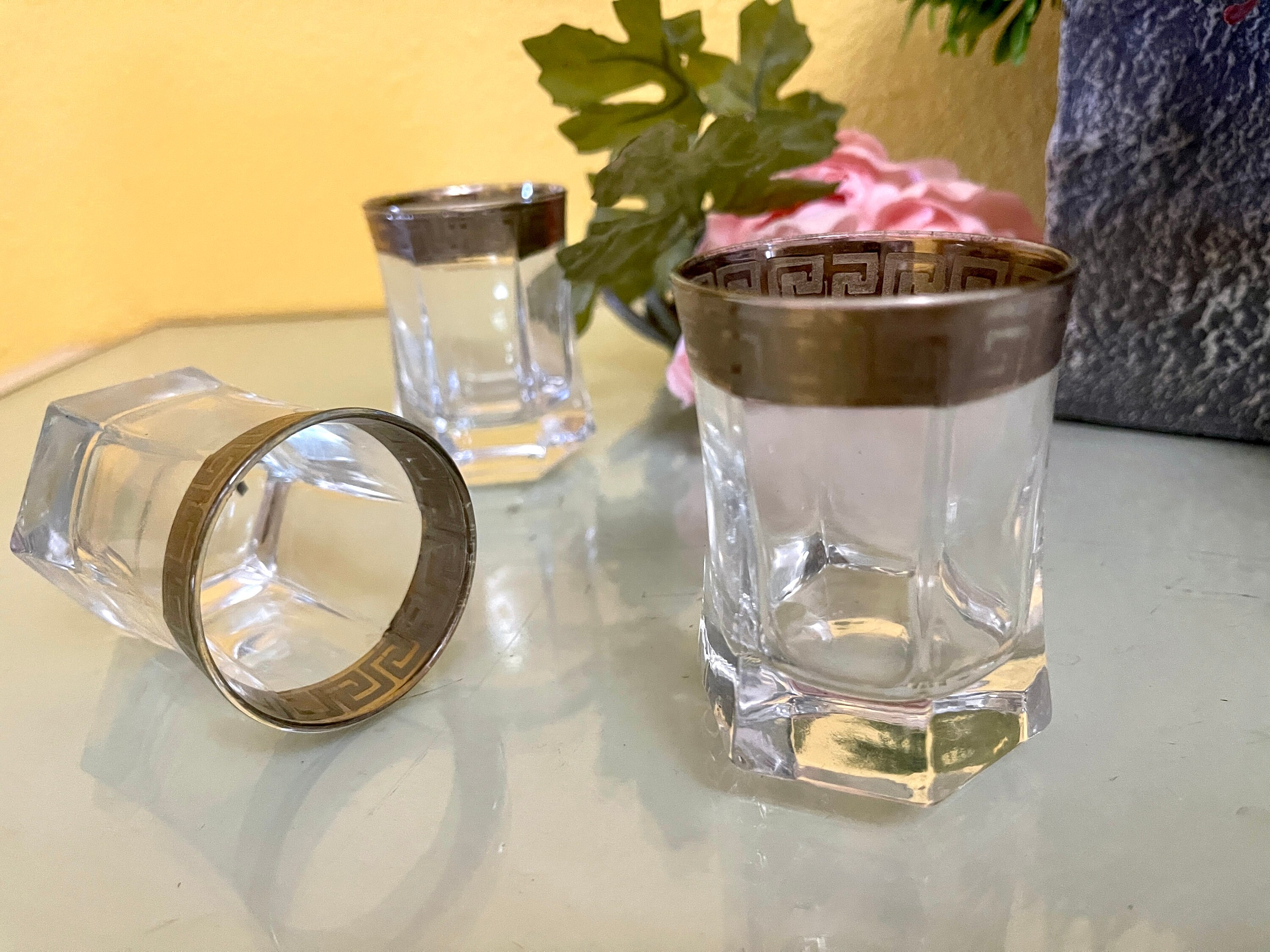 Crystal Shot Glass Tequila Shooters Vodka Retro Barware Liquor Alcohol ...