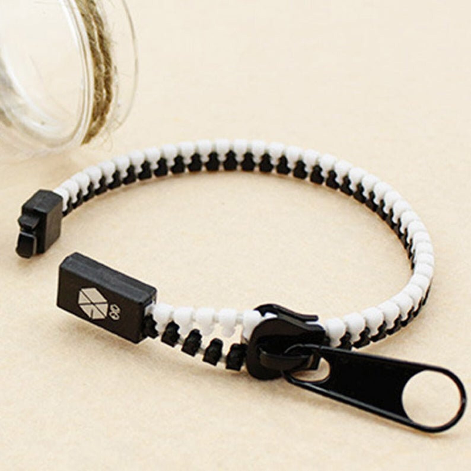 Steampunk Zipper Anklet Bracelet Hippie Punk Chain Double Layer Zip ...