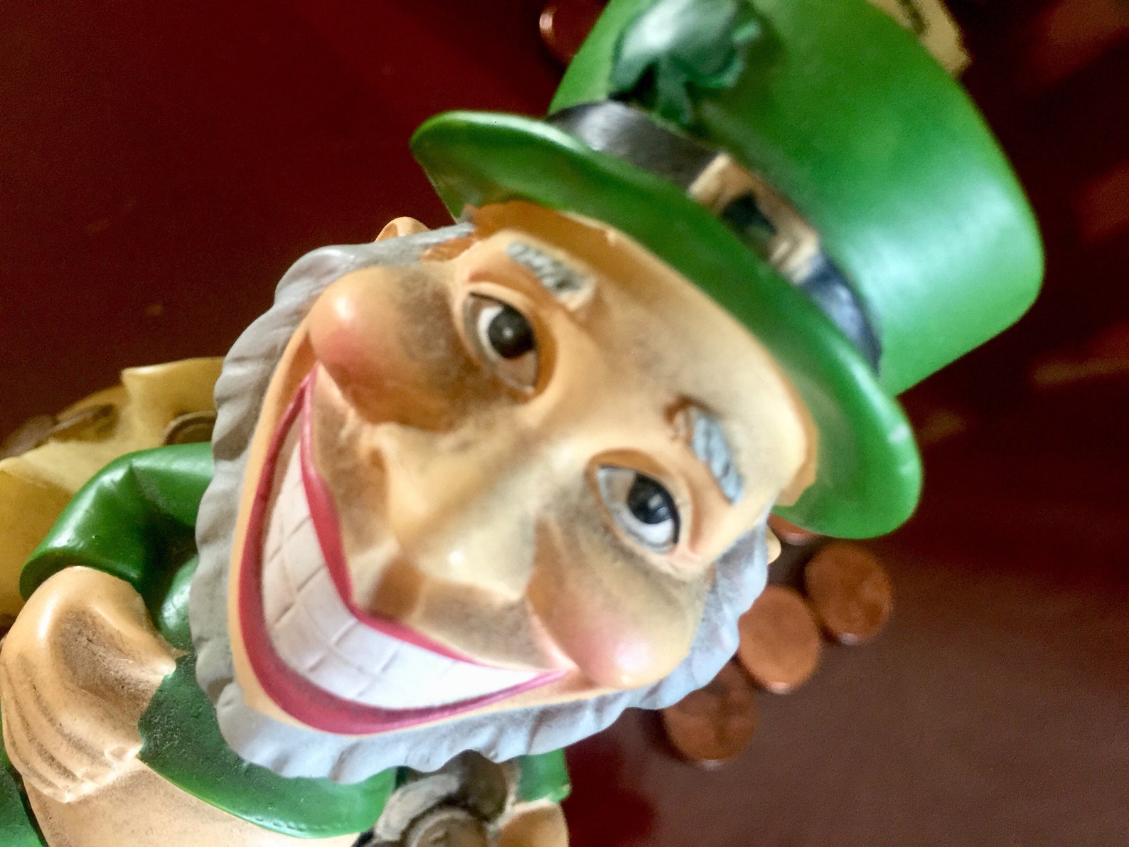 Lucky Irish Bobblehead Leprechaun Money Box Piggy Bank Saint Patricks ...